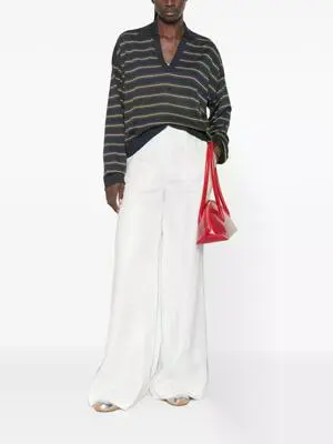 DRYKORN Striped V-neck Long Sleeve Top
