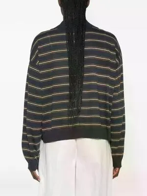 DRYKORN Striped V-neck Long Sleeve Top