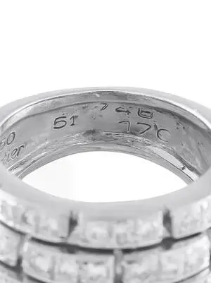 Cartier Maillon Panthère Diamond Ring In 18k White Gold