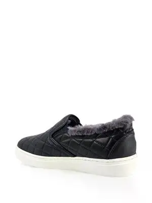 MADISON MAISON Quilted Shearling-trim Sneakers - Blue
