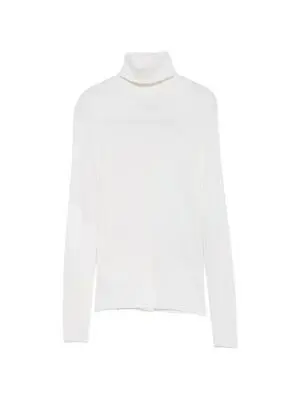 P.a.r.o.s.h Ribbed-knit Roll-neck Sweater - White