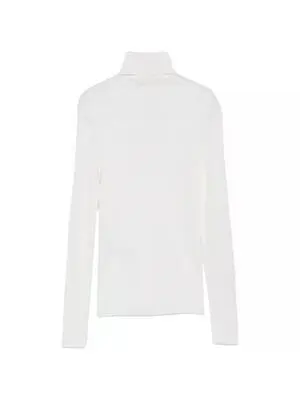 P.a.r.o.s.h Ribbed Knit Roll-neck Sweater - White
