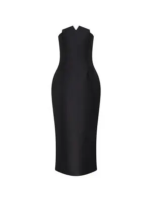 VIOLANTE NESSI Strapless Silk Maxi Dress - Black