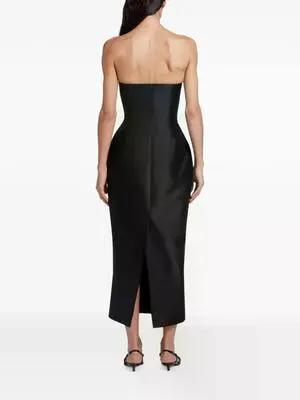 VIOLANTE NESSI Strapless Silk Maxi Dress