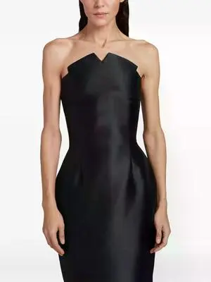 VIOLANTE NESSI Strapless Silk Maxi Dress