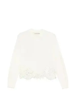 Zimmermann Guipure Lace Trim Sweater