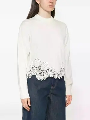 Zimmermann Guipure Lace Trim Sweater