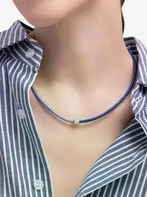 EDINA KISS Diamond And Sapphire Cord Necklace - Gold