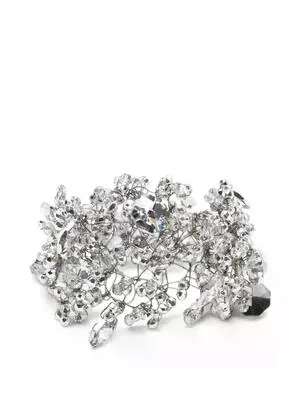 MARIA CALDERARA Crystal Embellished Wire-link Bracelet - Silver