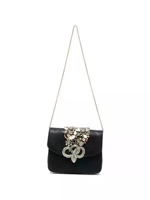TWENTY FOURHAITCH Embellished Snakeskin-effect Shoulder Bag