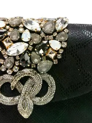 TWENTY FOURHAITCH Embellished Snakeskin-effect Shoulder Bag