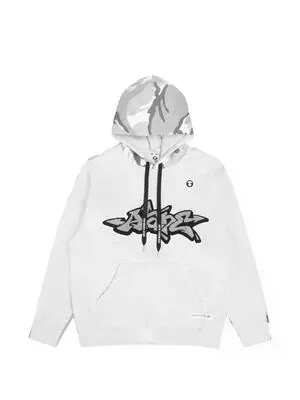 AAPE BY *A BATHING APE Moonface Camo-panelled Hoodie - Grey