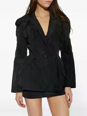 VIVIENNE WESTWOOD Cloud Ruched Check Blazer