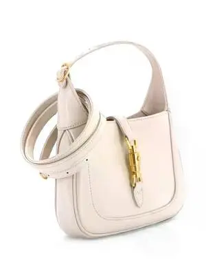 Gucci Jackie 1961 Leather Mini Hobo Bag - White