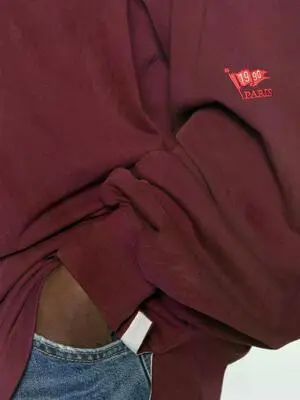 SYSTEM Embroidered Logo Polo Sweater