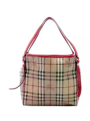 Burberry 2000-2017 Small Haymarket Check Coated Canvas Canterbury Tote Bag - Neutrals