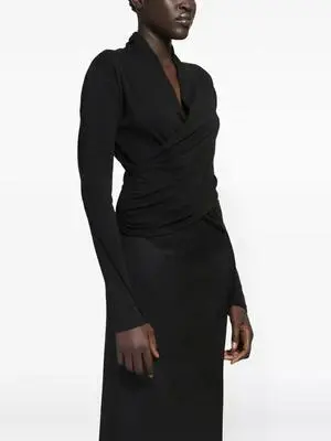 THOM KROM Ruched Wrap-style Jersey