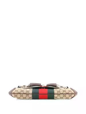 Gucci Horsebit Nm Web Chain Clutch Gg Canvas Medium Shoulder Bag