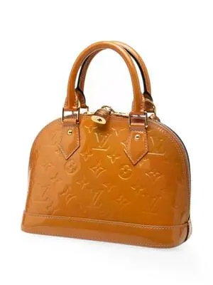 LOUIS VUITTON 2013 Monogram Vernis Alma Bb Satchel - Brown