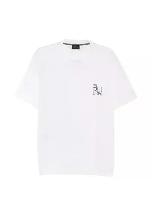 Brioni Logo-embroidered T-shirt - White