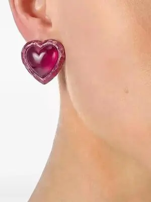 ANABELA CHAN Plum Heart Earrings - Pink