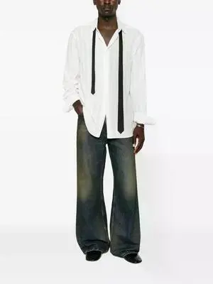 ANN DEMEULEMEESTER Pinstripe-pattern Long-sleeve Shirt