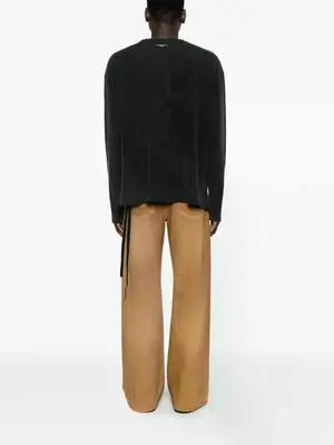 ANN DEMEULEMEESTER Graphic-print Waffle-knit T-shirt