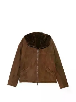 GIORGIO BRATO Hooded Suede Jacket