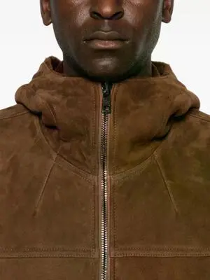 GIORGIO BRATO Hooded Suede Jacket