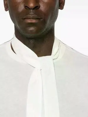 ANN DEMEULEMEESTER Pussy-bow Short-sleeve T-shirt