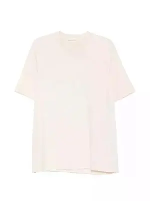 THE ROW Shawl-collar Waffle-knit T-shirt