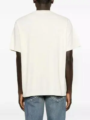THE ROW Shawl-collar Waffle-knit T-shirt