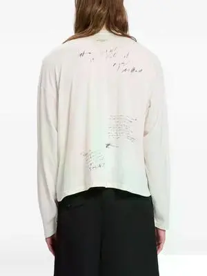 ANN DEMEULEMEESTER Graphic-print Long-sleeve T-shirt