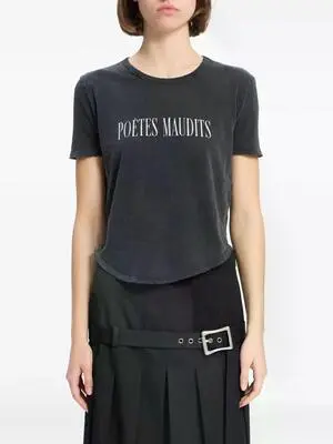 ANN DEMEULEMEESTER Floor Micro Curved-hem T-shirt
