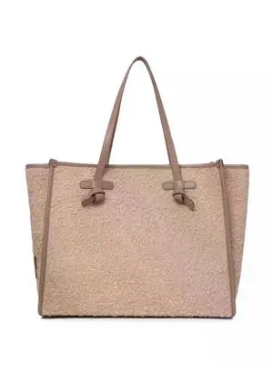 GIANNI CHIARINI Marcella Bouclé-effect Tote Bag - Pink