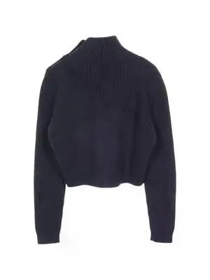 PRADA Prada Ribbed Turtleneck Sweater With Button Detail