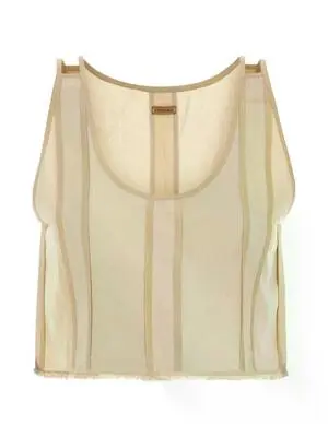 Caravana Avani Frayed-edge Crop Top