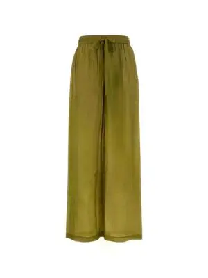 THE ROSE IBIZA Silk Drawstring Palazzo Pants