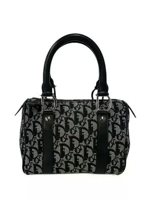 Dior 2000-2026 Mini Diorissimo Trotter Canvas Boston Bag - Black