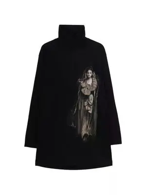 Yohji Yamamoto Graphic-print Turtleneck T-shirt