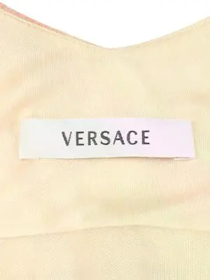 Versace Abstract Print Ruffled Dress