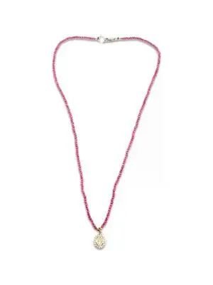 MADISON Ruby Mary Pendant Necklace - Pink