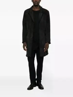 Avant Toi Woven Leather Coat