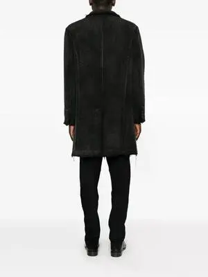 Avant Toi Woven Leather Coat