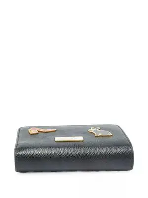 Prada Charm-detail Wallet - Black