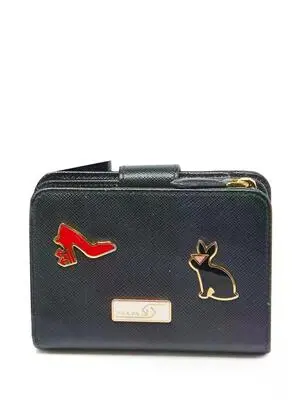 Prada Charm-detail Wallet - Black