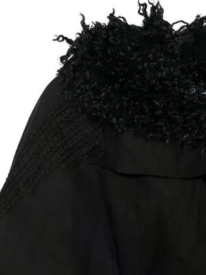 YEHUAFAN Shearling-trim Hooded Coat
