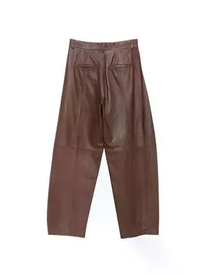 ALYSI Belt-loop Leather Trousers