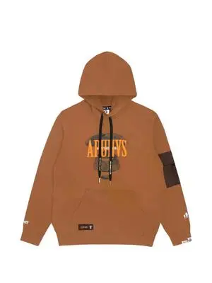 AAPE BY *A BATHING APE Moonface Printed Hoodie - Black