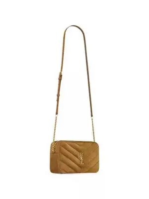 Saint Laurent Loulou Camera Bag In Matelassé Suede